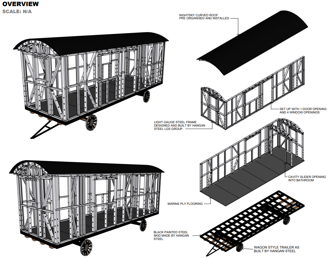 Steel Frame & Trailer Kit - Tiny House By Hangan